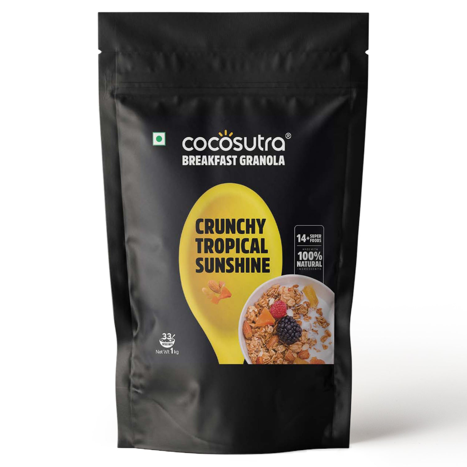 Crunchy Tropical Sunshine Granola | 1 Kg | Breakfast Cereal | Cocosutra